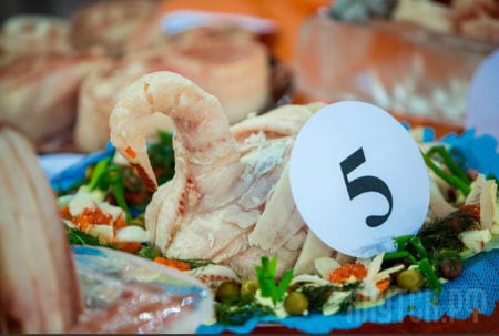 Exotic Russian Raw Fish Dish Stroganina