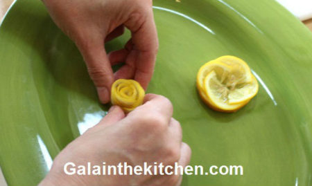 How To Make Lemon Rose Garnish With Step By Step Photos - Gala in the ...